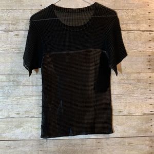 Tops | Look This Awesome Black Stretch Semi Sheer Top | Poshmark